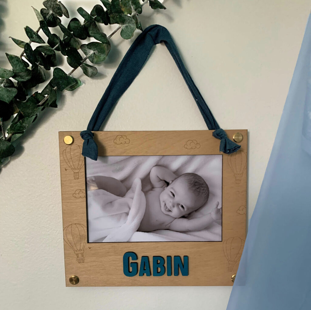 CADRE PHOTO EN BOIS PERSONNALISÉ AVEC PRÉNOM